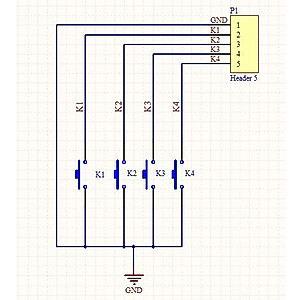 eletechsup 2.54mm Female Pin Header 4 Push Button Switch momentary Module (2)