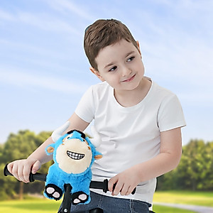 iPlay, iLearn Wrist Pals 2PCS Slaps Bracelets Stuffed Animals, Toddler Soft Plush Toy Baby Easter Basket Gift, Kids 12" Unicorn Bull Play Wristband, Birthday Party for 1 2 3 4 5 6 7 Year Old Girl Boy