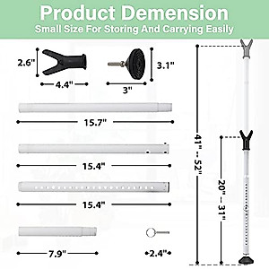 YeYeBest Sliding Door Security Bar & Door/Window Lock Security Door 2 Pack Stop Home Security Bar 28-45Inch Door Jam Adjustable from Inside for Apartment Bedroom Bottom of Door Heavy Duty Interior