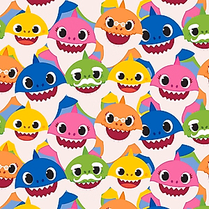 Springs Creative Nickelodeon Baby Shark Family Packed Multicolor Premium Quality 100% Cotton Fabric by The Yard.