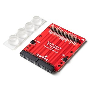 SparkFun Qwiic pHAT Extension Compatible with Raspberry Pi 400 (not Included) - extends 40 pin headers to a Vertical Position - 10 mounting Holes - 2X Qwiic Connections