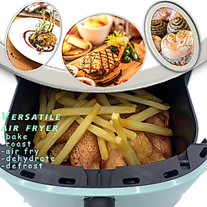 MORE TASTE Mini Air Fryer 2.7QT/3L Small Size Compact for 1-2 People Vortex Air Fry, Broil, Bake, Roasts, Reheats, Dehydrates for Quick Easy Meals, 1500W (Small, Green)