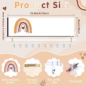 POVETIRE Pacifier Clip Holder Baby Bibs Organizer, Neutral Baby Bandana Drool Bibs Holder - Baby Burp Cloths Organizer Storage Hanging Wall Decor for Nursery Newborn Infant Girls and Boys Room