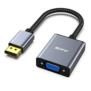 BENFEI DisplayPort to VGA, DisplayPort to VGA Adapter Male to Female Gold-Plated Cord