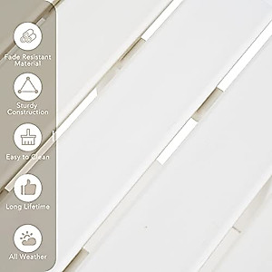 Sundale Outdoor Plastic All-Weather Adirondack Chair Ottoman, Adirondack Chair Footrest, Fade and Rust Resistant, Perfect for Outside Patio Garden Pool Yard White