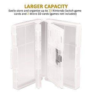 Xahpower Game Card Case Holder for Nintendo Switch, 24-in-1 Game Storage Case Compatible with Nintendo Switch/ Switch Lite/ Switch Oled Catridge Storage Box Black