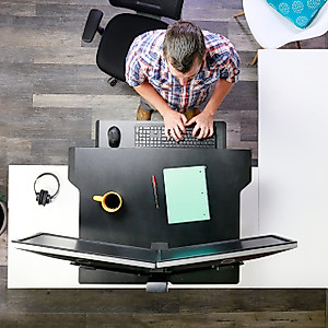 Ergotron – WorkFit-TX Standing Desk Converter, Dual Monitor Sit Stand Ergonomic Desk Riser for Tabletops – 32 Inch Width, Black