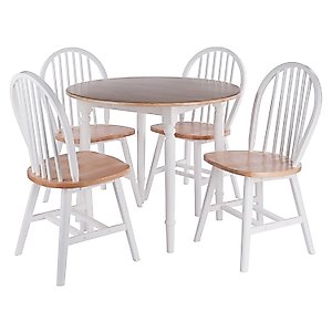 Winsome Wood Sorella Dining Set, Natural/White