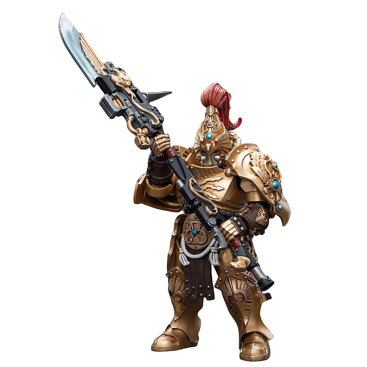 HiPlay JoyToy Warhammer 40K Collectible Figure: Adeptus Custodes Custodian Guard with Guardian Spear 1:18 Scale Action Figures JT7806 (Guard with Guardian Spear)