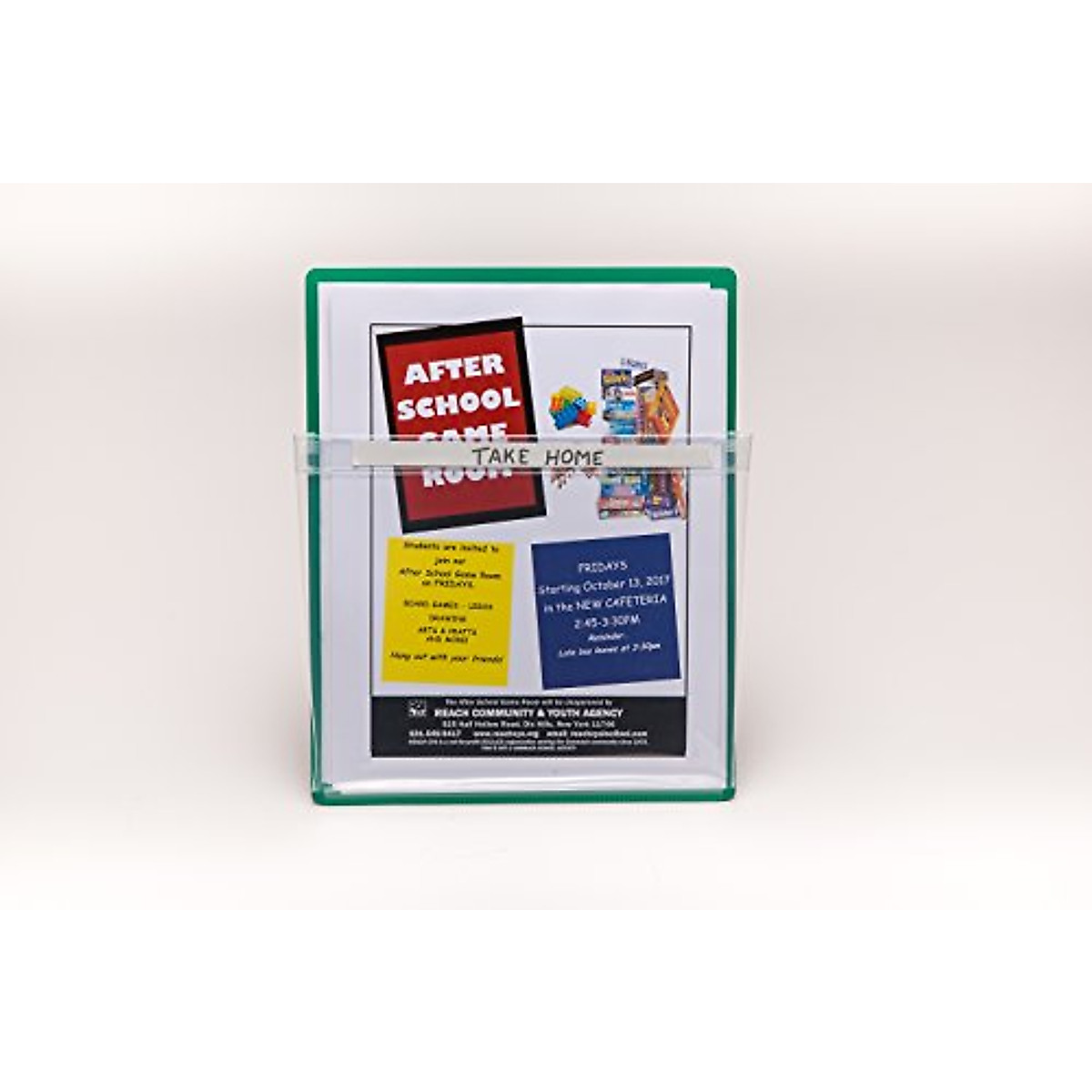 Charles Leonard Magnetic Pockets 26400, Holds up to 2.5 Pounds, 4-Pack, Assorted Colors, 4 Pack