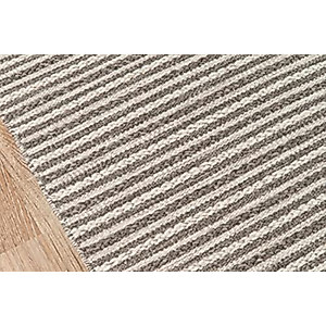 Momeni Rugs Mesa Collection, 100% Wool Hand Woven Flatweave Transitional Area Rug, 2' x 3', Natural Brown