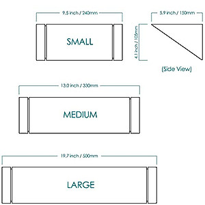 Fytz Design 3-Piece Set of Modern White Floating Shelves - Perfect for Living Room, Bedroom, Bathroom, Kitchen, and Office - M