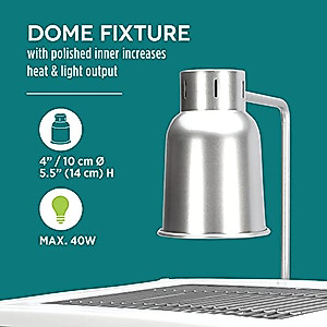 Hari Vision Compact Cage Lamp Fixture, Bird Cage Lighting Accessory, Polished Aluminum