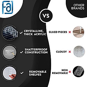 Acrylic Makeup Palette Organizer 8 Spaces Makeup Holder Organizer For Vanity Clear Cosmetics Makeup Organizer for Drawers