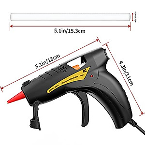 mofa Glue Gun,30W Mini Hot Glue Gun Kit with 20Pcs Glue Sticks,Hot Melt Glue Gun for DIY Crafts,Quick Repairs,Decorations,Home,School, Office Arts (Black)