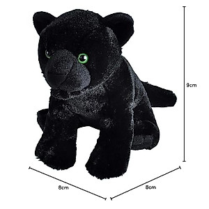 Wild Republic Jaguar Black, Cuddlekins, Stuffed Animal, 12 inches, Gift for Kids, Plush Toy, Fill is Spun Recycled Water Bottles