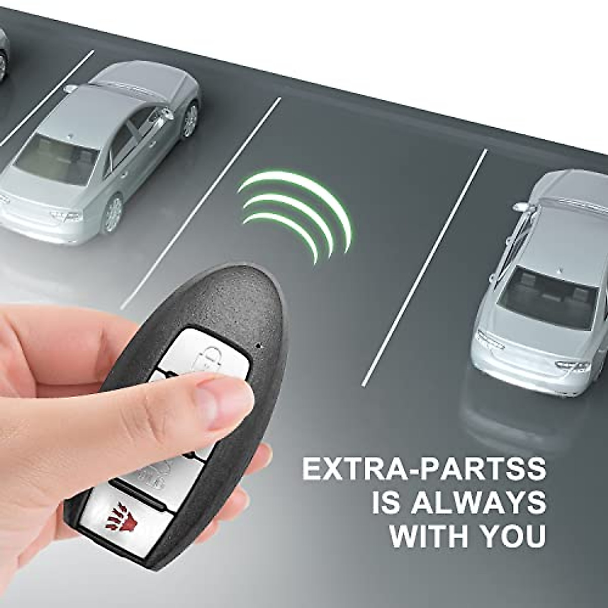 Extra-Partss Smart Car Key Fob Replacement for Altima 2016 2017 2018 Proximity 4 Button Remote KR5S180144014 4A Chip (1)