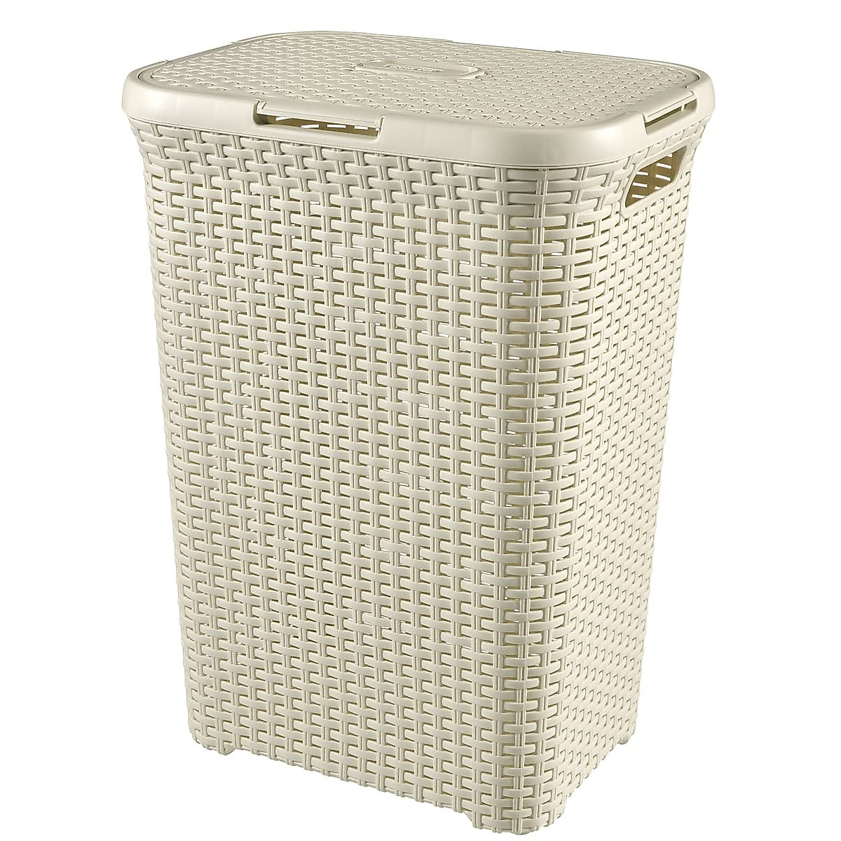 Curver Style 60 Litre Laundry Hamper, Vintage White