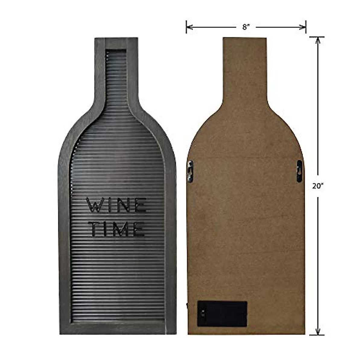 PRINZ Bar Decorative Light Up Wine Bottle Cork Holder Letter Box, Black/Brown