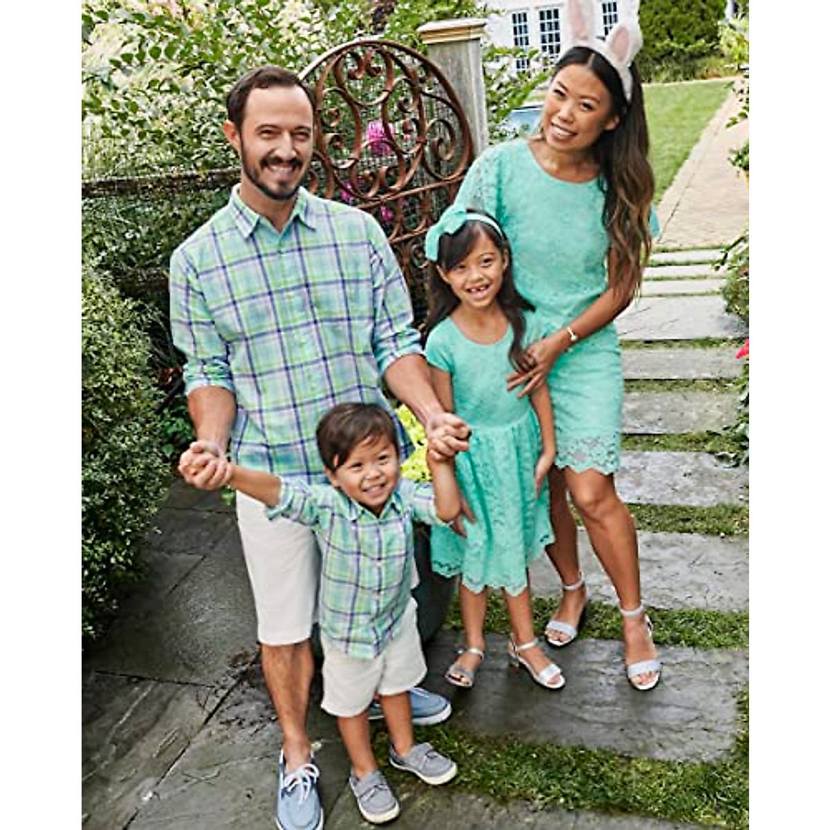 The Children's Place,Family Matching Dresses, Mommy and Me,Girls,Aqua Lace,3T