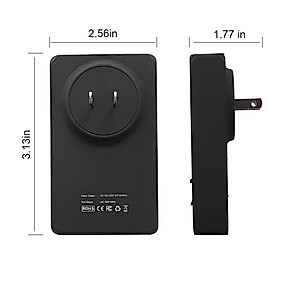 HAPHID Ionizer Air Purifier/Plug in Air Purifier with Highest Output - Up to 40 Million Anions,Filterless Ion Air Purifier for Home&Office Purify:Odors,Pets Smell Etc(1-Pack), Black, AP08B1