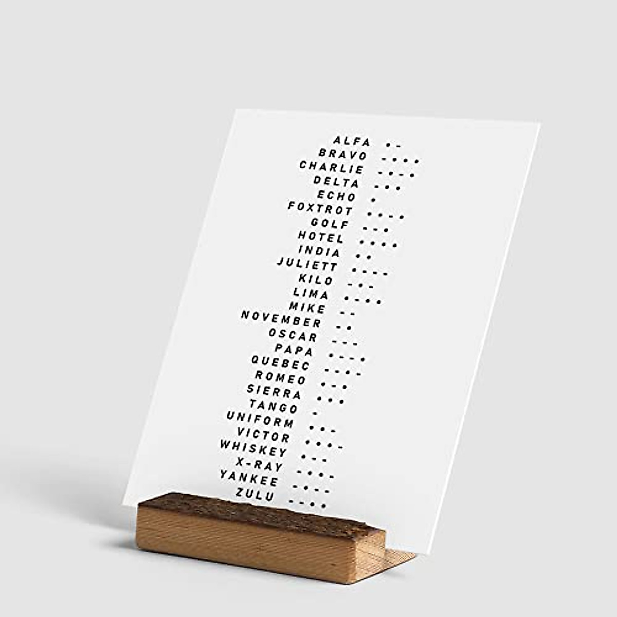 Phonetic Alphabet, Morse Code Sign Print Wall Art, Spelling Alphabet, Military Gifts, Large Abc Poster, Nato, Aviation, Minimalist Art 8 x 10 Inches Frame NOT INCLUDED