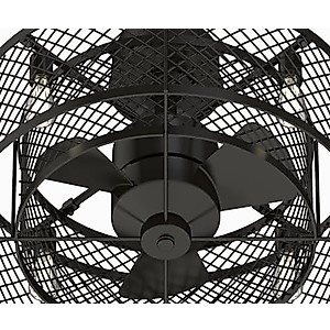 Fanimation Studio Collection LP8350BLAZ Vintere Caged Ceiling Fan with LED Light Kit, 20 Inch, Aged Bronze