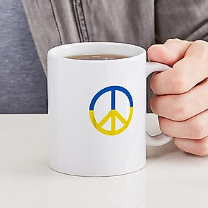 CafePress Peace For Ukraine Lover I Stand With Ukraine Mugs Ceramic Coffee Mug, Tea Cup 11 oz