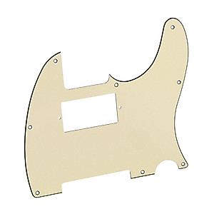 FLEOR 3Ply Cream 8 Hole TL Pickguard Guitar Humbucker Pick Guard HH with Screws Fit USA/Mexican Standard TL Style Guitar Part