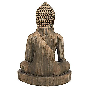 John Timberland Zen Buddha Outdoor Statue 29 1/2" High Floor Sitting Weathered for Yard Garden Lawn
