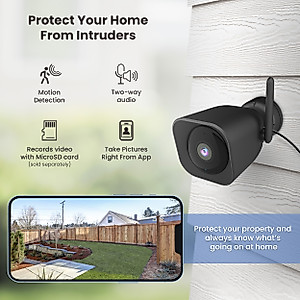 Feit Electric CAM/WM/WiFi 1080p HD Outdoor WiFi Smart Home Security Camera with Night Vision, 2-Way Audio, Black