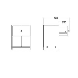 Home Square 2 Piece Chest and Nightstand Bedroom Set in Gray