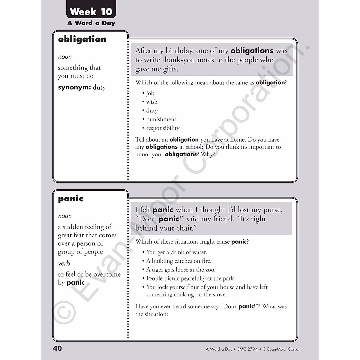 A Word a Day, Grade 4 Teacher Edition