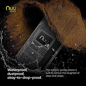 NUU Mobile R1 Unlocked Rugged Cell Phone - 5.0" Android Smartphone - Black