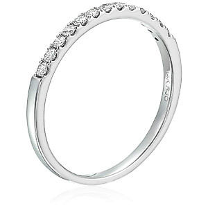 Vir Jewels 1/5 carat (ctw) Diamond Wedding Anniversary Band for Women, Half Eternity Round Diamond Engagement Ring 14K White Gold Prong Pave Set 0.20 cttw, Size 8