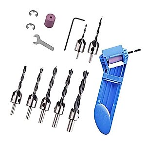 BETOOKY Portable Grinder 1 Set Burr Device Set Electric Tool Diamond Drill Bit Electric Sharpener Drill Bit Sharpening Tool Power Woodwork Drill Grinder Drill Sharpener Polisher