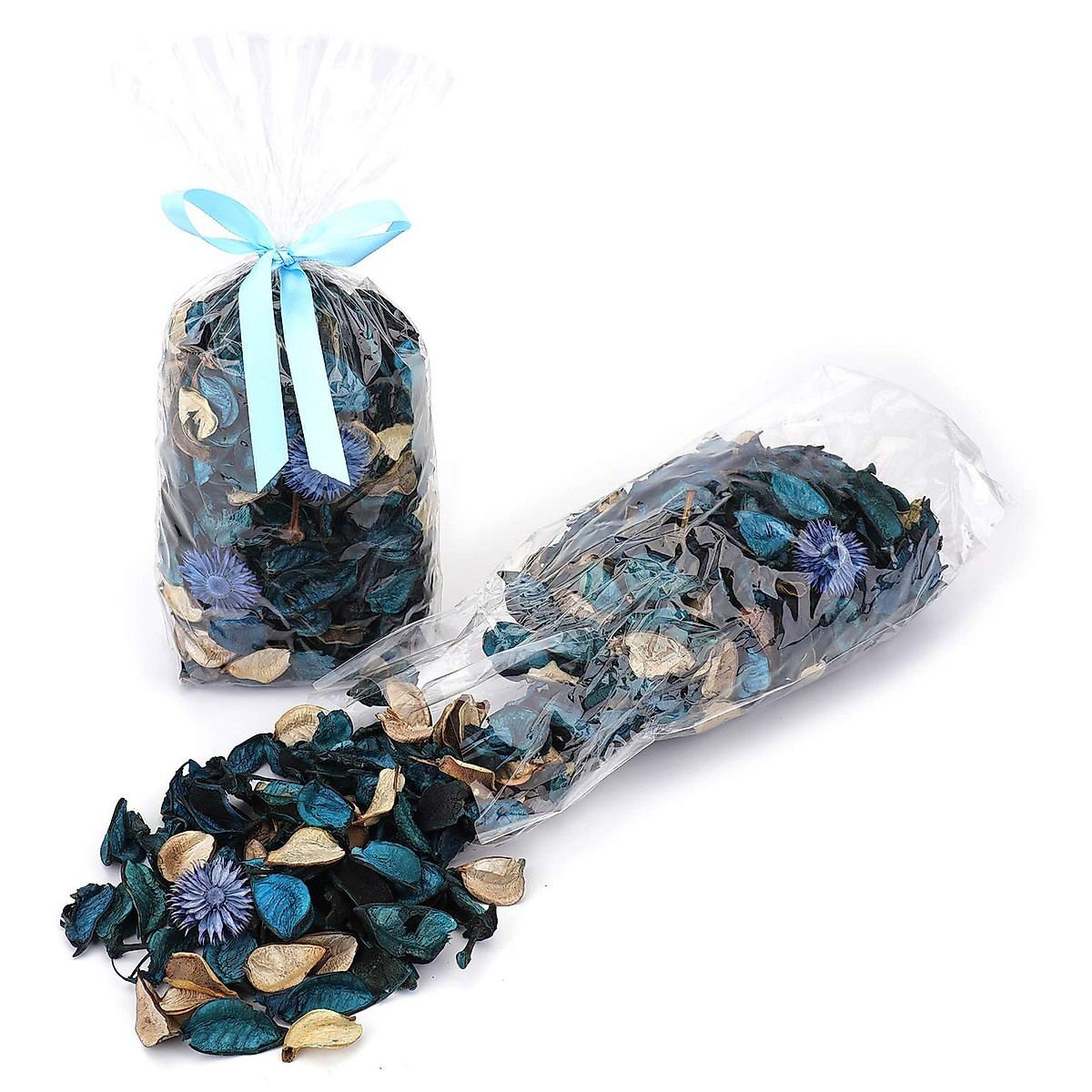 Yesland 3 Pack Potpourri Bag, Ocean Scent Fresh Perfume Sachet of Dried Flower Petals, Perfect Bowl and Vase Decorative Filler for Home & Office, 5oz (Blue)
