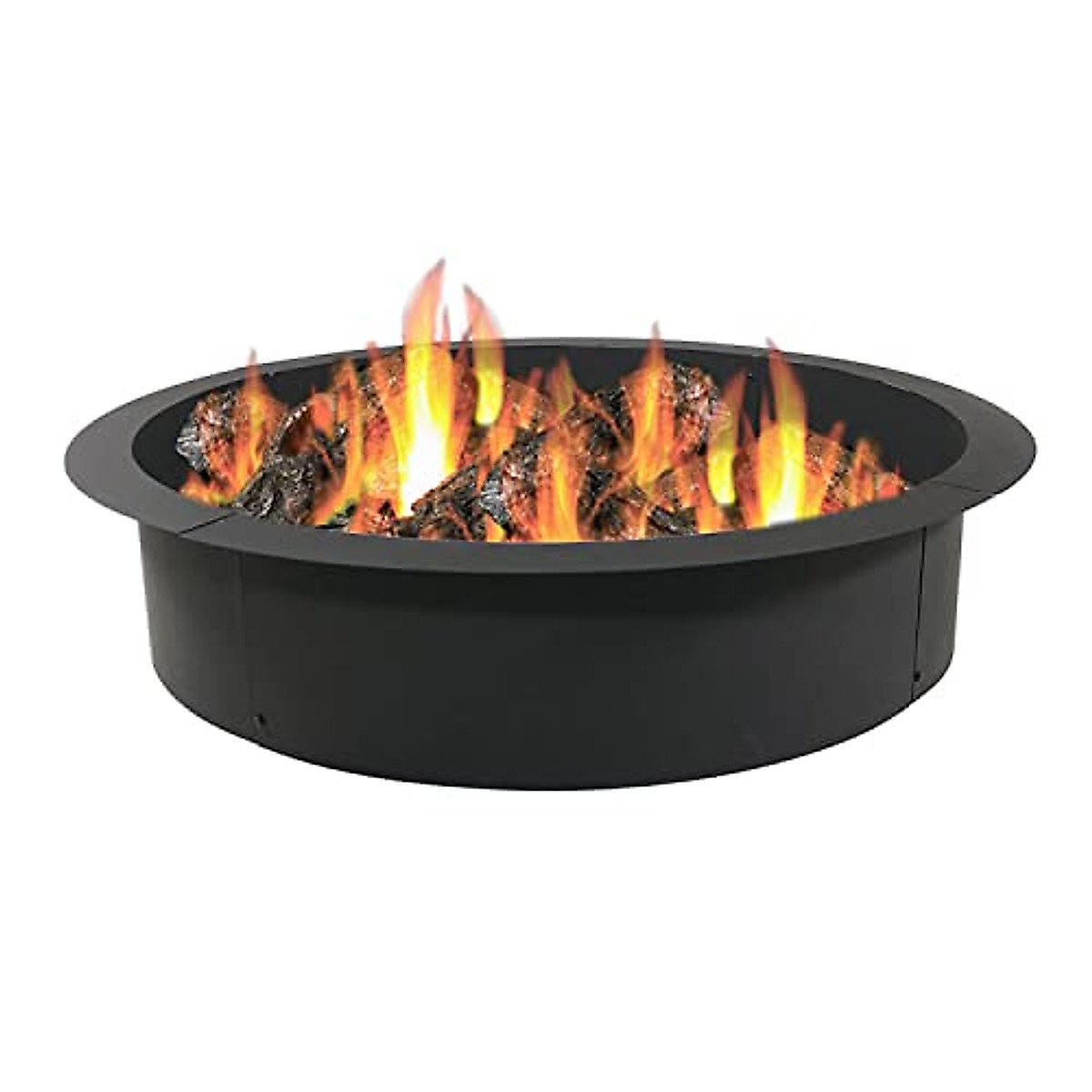 Sunnydaze 2mm Thick Steel Fire Pit Ring Insert - DIY Above or In-Ground Liner - 42-Inch Outer Diameter (36-Inch Inner Diameter)