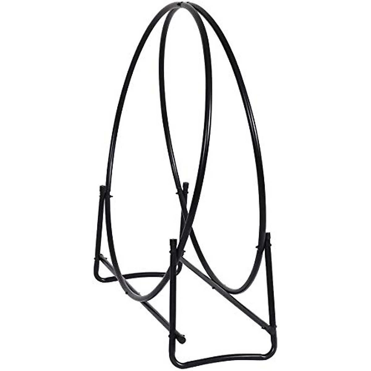 HAPPYGRILL Firewood Storage Rack Holder, 41 Inch Tubular Steel Log Hoop for Indoor & Outdoor Fireplace Pit