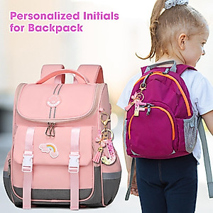 GIFTOXO Letter Keychains for Women and Girls, Key Chains for Car Keys, Cute & Pink Keychain Accessories for Backpack, Wallet-A