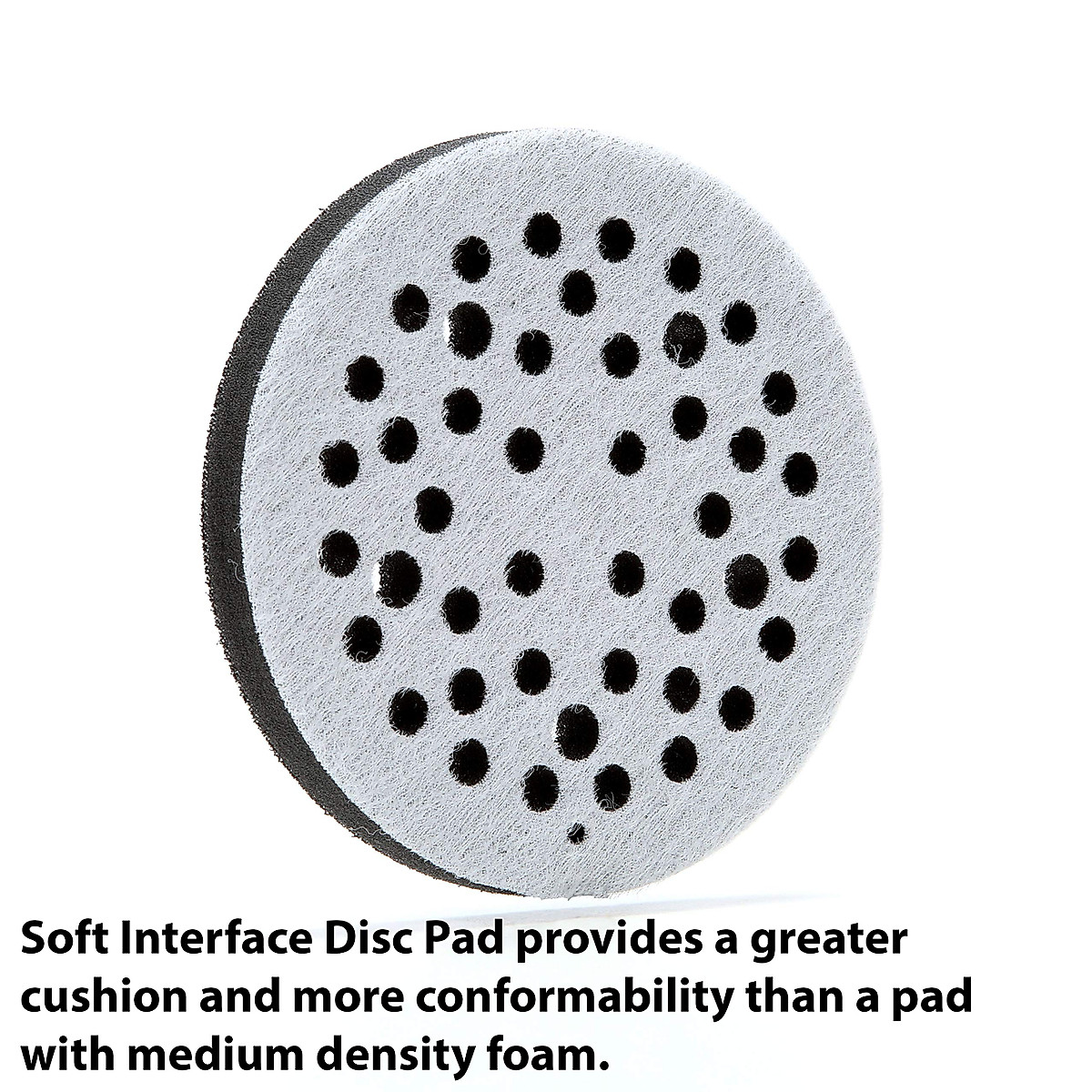 3M Clean Sanding Soft Interface Disc Pad, 44 Holes - Disc Backup Pad for Vacuum Sander - Hook and Loop Attachment - 5" x .5" - 28321
