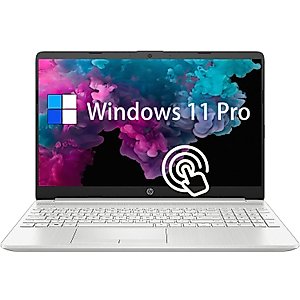 HP 15.6 Inch Touchscreen Laptop for College Students, School, 11th Gen Intel Core i3-1115G4, Windows 11 Pro, 16GB RAM, 1TB SSD, HDMI, WiFi 5.0, Silver, PCM