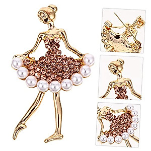 Tofficu 1pc Girl Brooch Cap Decorations Rhinestone Accessories for Women Rhinestone Brooch Alloy Rhinestone Brooch Pin Backpacks Jackets Hat Peal Breastpin Zinc Alloy Brooch Zinc Alloy