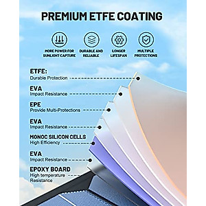 Innopower S100 2 in 1 Solar Panel Table, 100W Portable for Power Station with 20-70°Adjustable Kickstand, 15KG Bearing Foldable Splicable Table Camping RVs or Backyard Use
