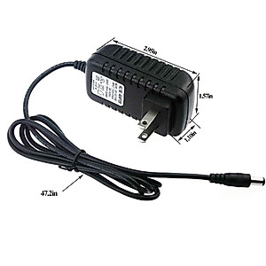 DC12V 1.5A Power Supply Adapter 18W UL Certificate 100V-240V AC to DC 12V Transformer for LED Strip Light Driver CCTV Camera 5.5mmx2.1mm US DC Plug (1pcs) with 4ft/1.2m Cable SDTNOVA