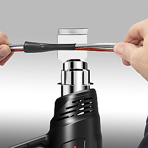 Heat Gun, TGK® 1800W Heavy Duty Hot Air Gun Kit 122℉~1202℉ Dual Temperature Settings with 6 Nozzle Attachments Overload Protection for Crafts, Shrink Wrapping/Tubing, Paint Removing, Epoxy Resin