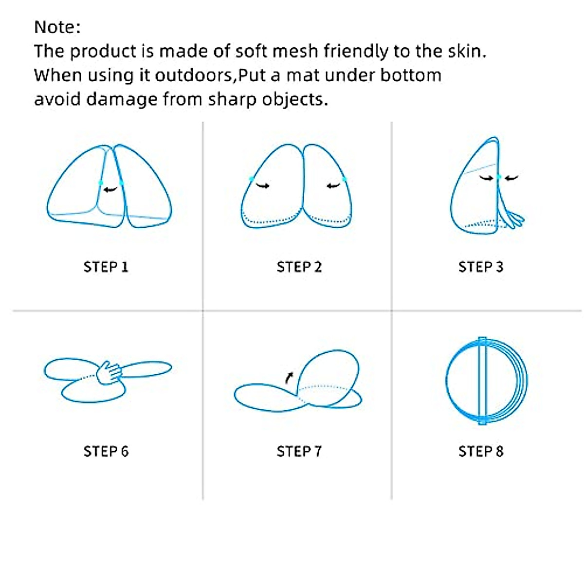 Jsanh Folding Mosquito Net Tent Canopy Curtains for Beds Pop Up Mosquito Net Tent King Size Portable Mosquito Netting with Bottom for Baby Adults L80XW72XH62inch