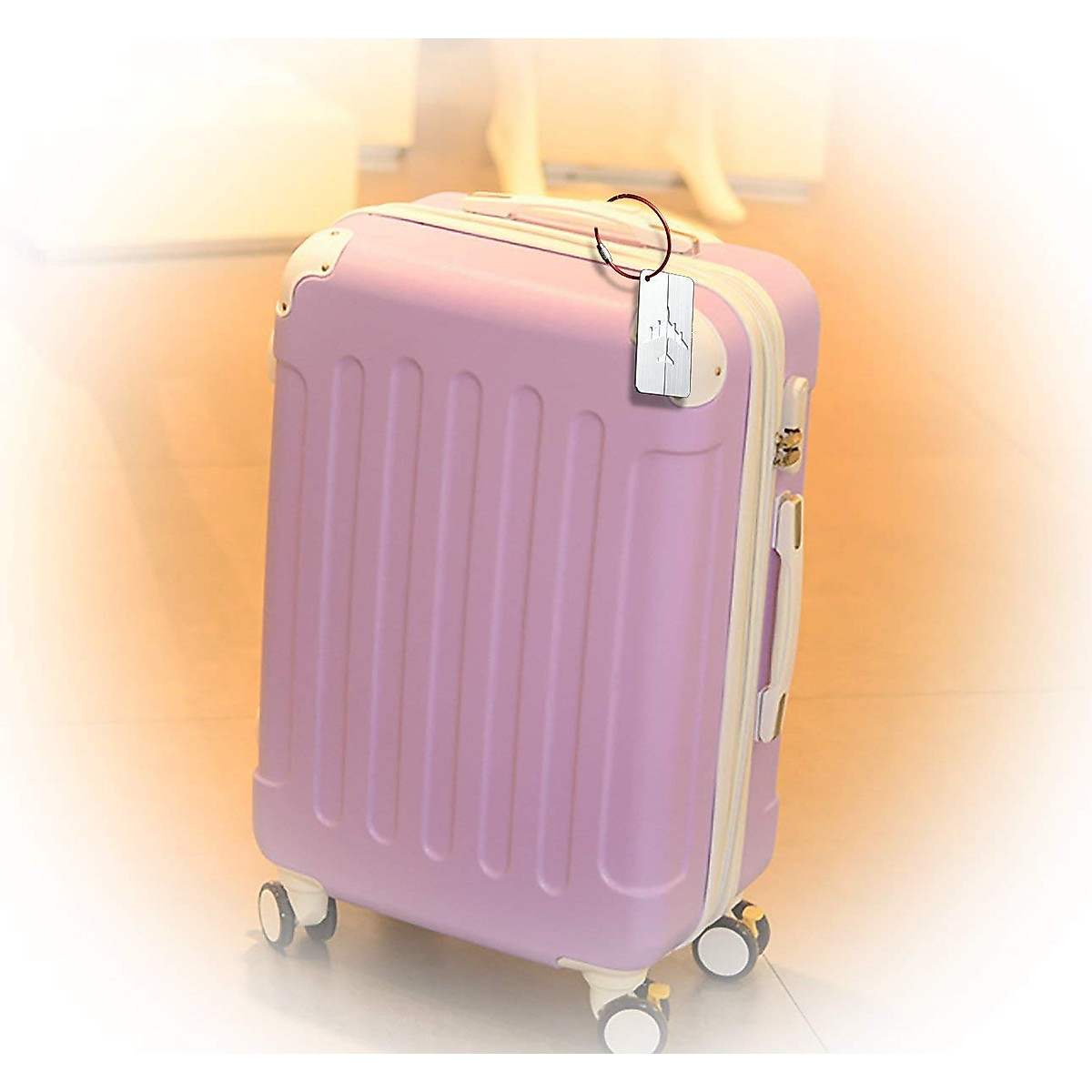 CrocSee 4 Inches Key Rings Stainless Steel Wire Keychains Cable Heavy Duty Luggage Tags Loops Tag Keepers 2mm Twist Barrel (100)