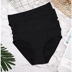 RHYFF Womens Underwear Breathable Mesh Bikini Panties Stay Fresh Ladies Panty Stretches Soft Hipster Briefs Travel Underpants（R7002-Black-XL）