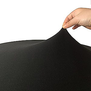 Monibana Cocktail Fitted Spandex Stretch Square Table Covers Caps Elastic Square Tablecloth Black Table Topper 34x34 Inch